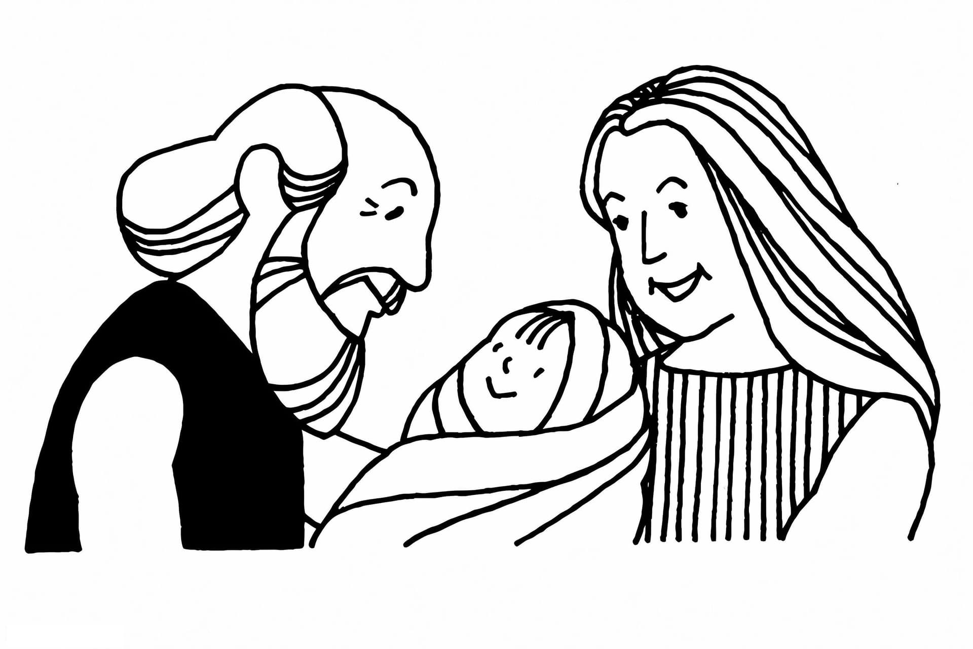 Abraham and Sarah Bible Story Printable Coloring Page - Free PDF