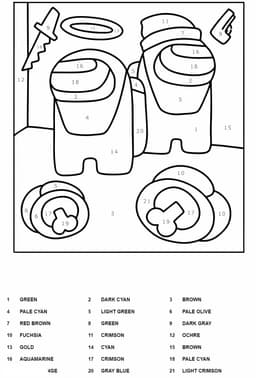 Disegni di Among Us da Colorare e Stampare - PDF Gratis