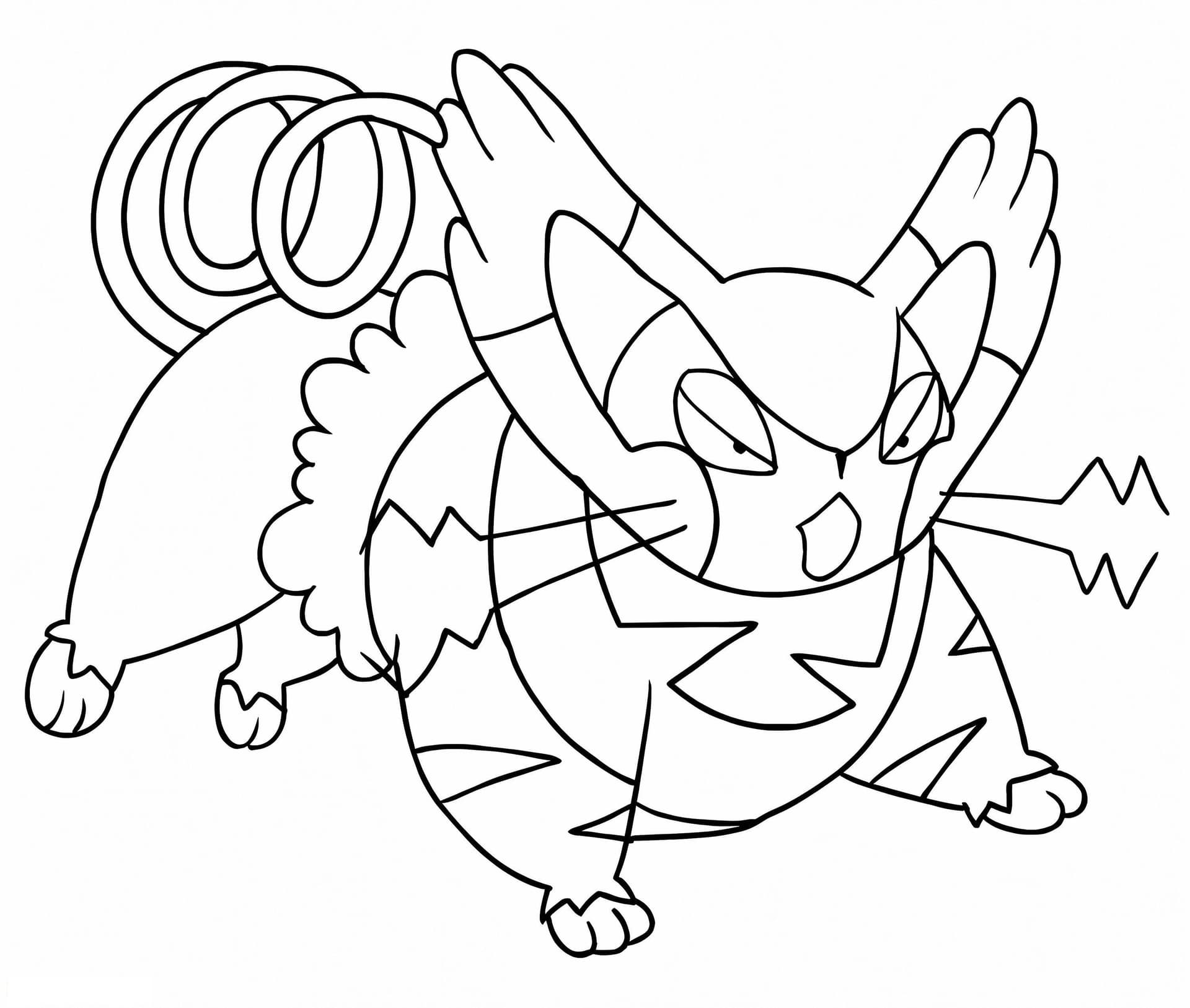 Pagina da Colorare Purugly Pokemon | Stampa Gratis in PDF
