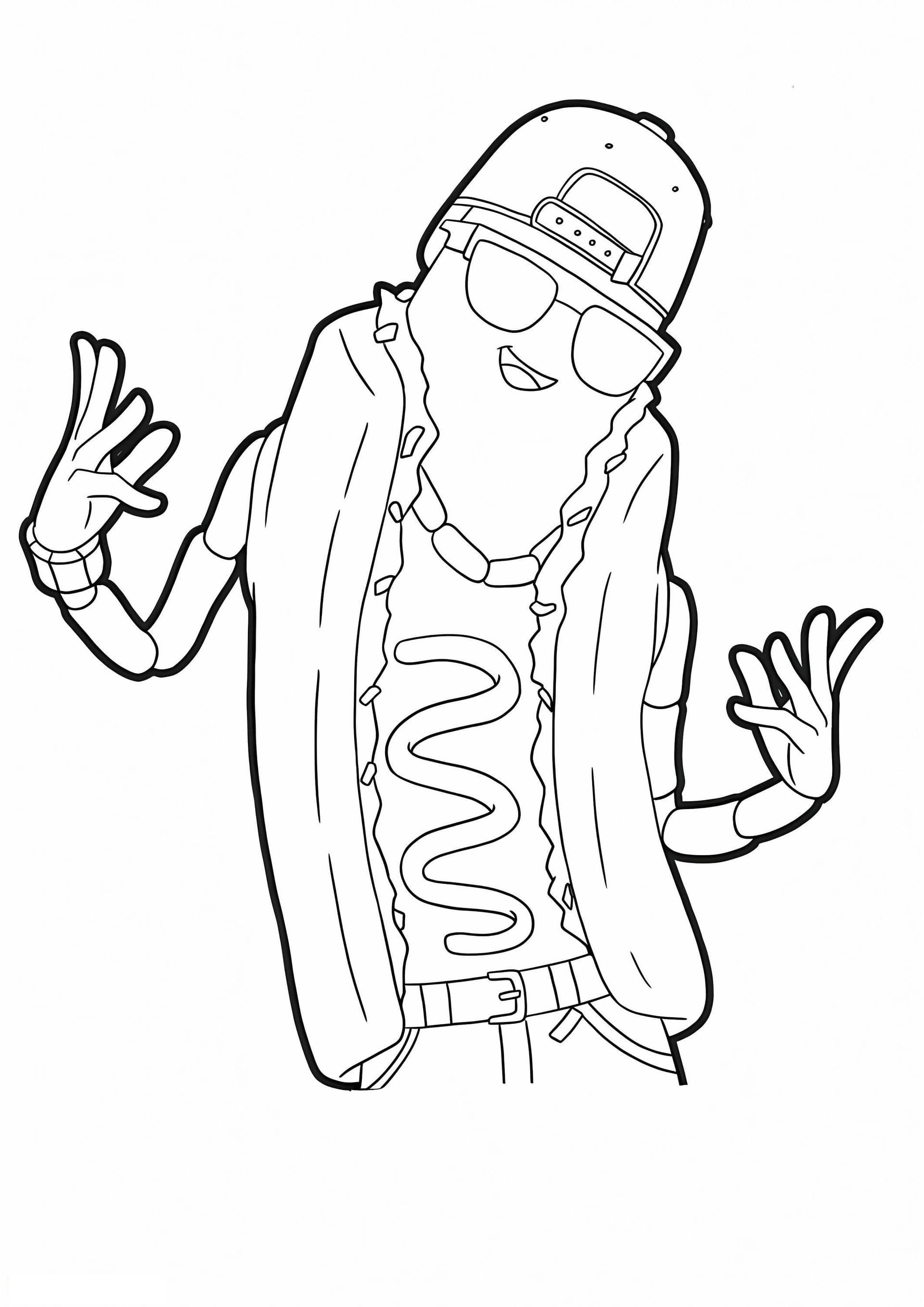 The Brat From Fortnite Coloring Page - Free Printable PDF