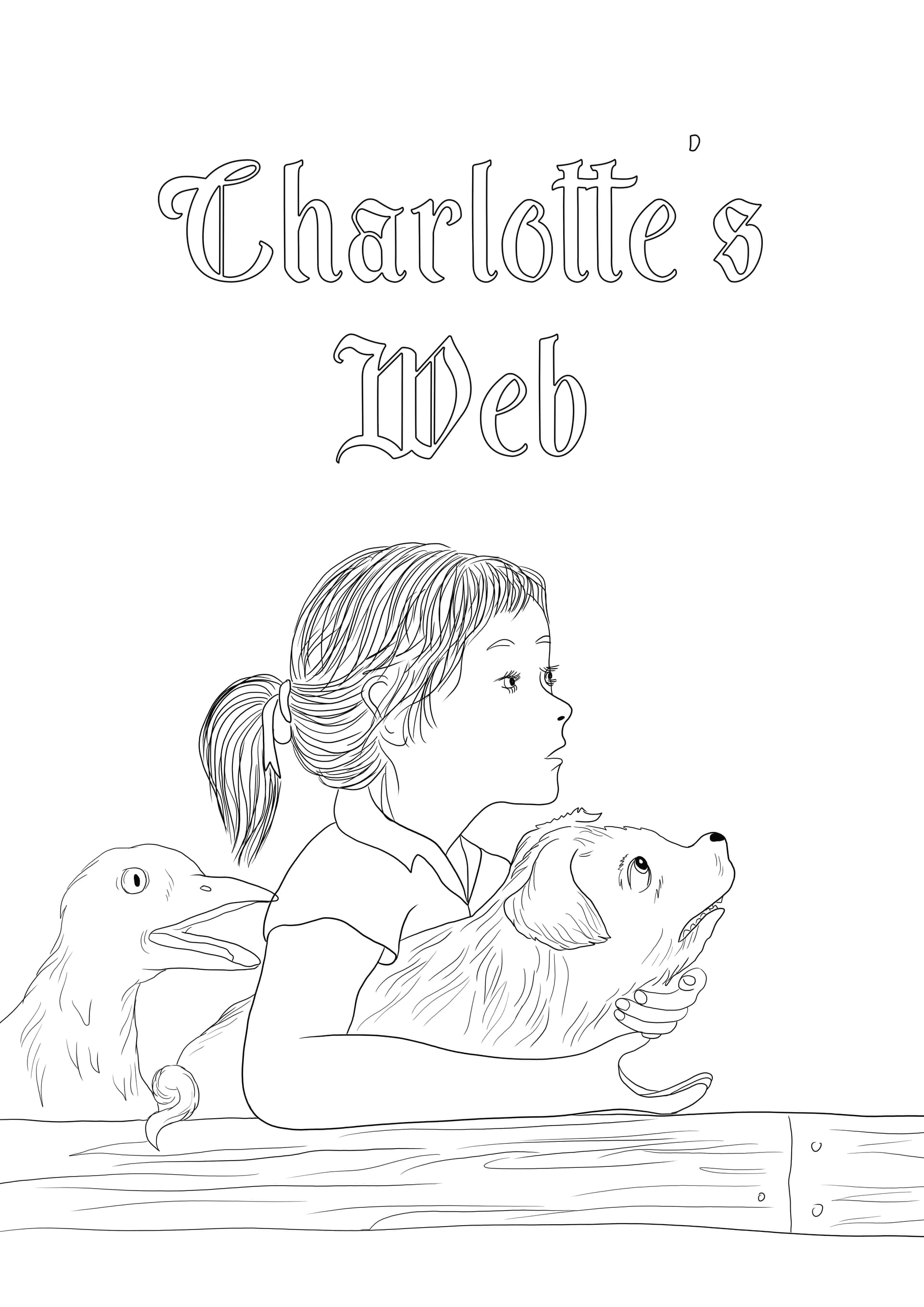Charlotte's Web Printable Coloring Page | Free PDF Download