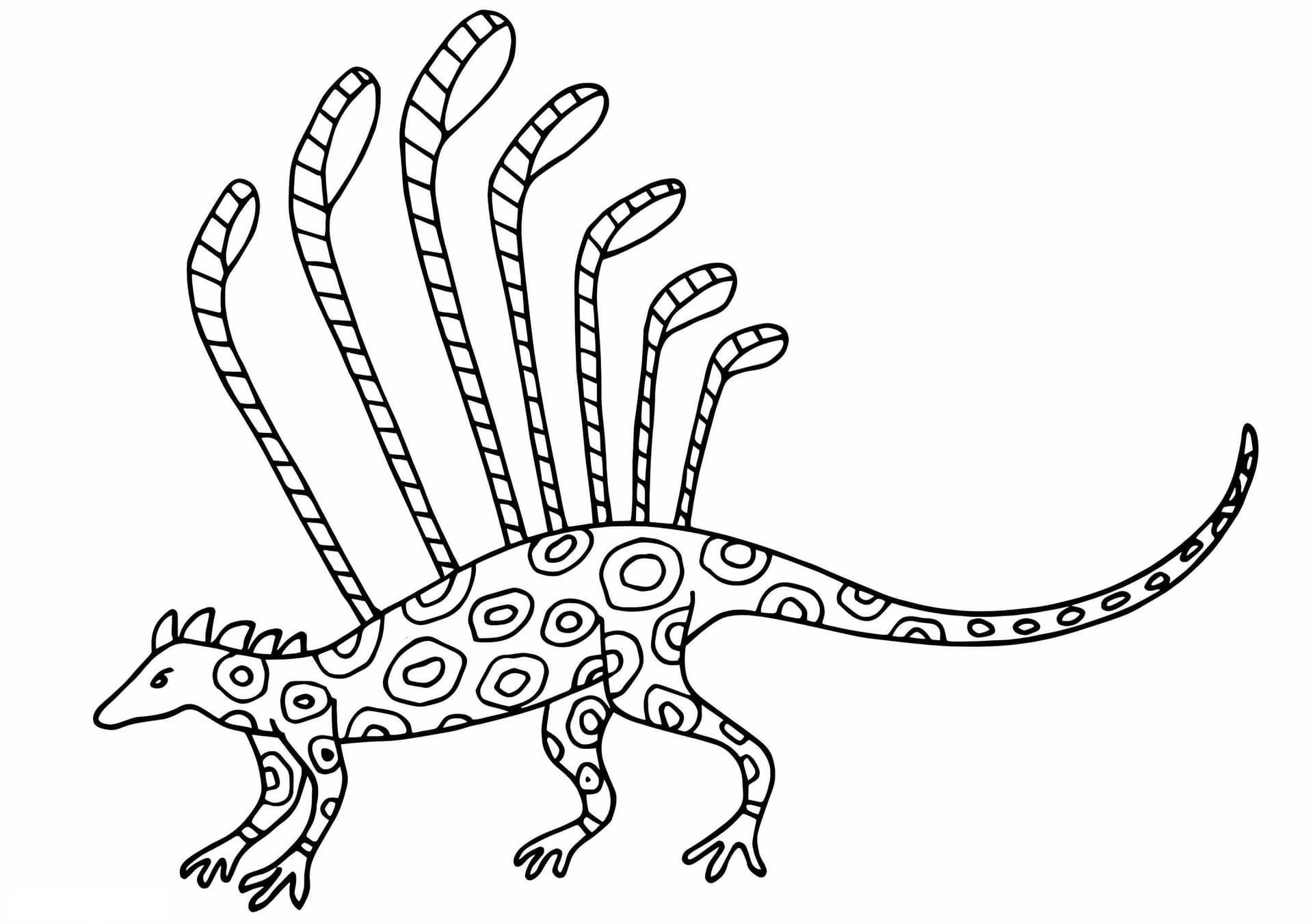 Free Printable Alebrije Coloring Page | Mexican Folk Art PDF