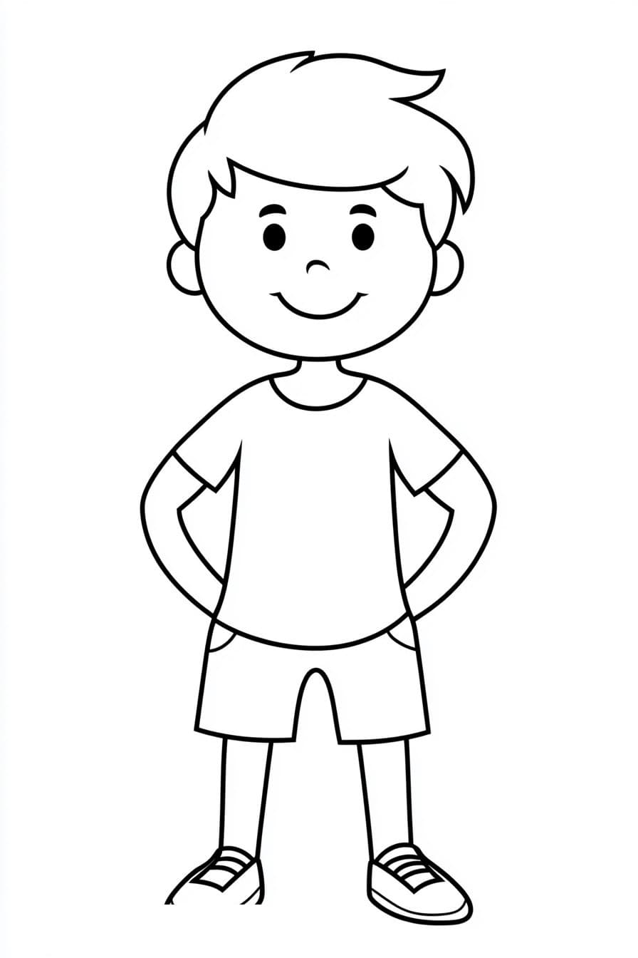 Full Body Human Coloring Page | Free Printable PDF for Kids