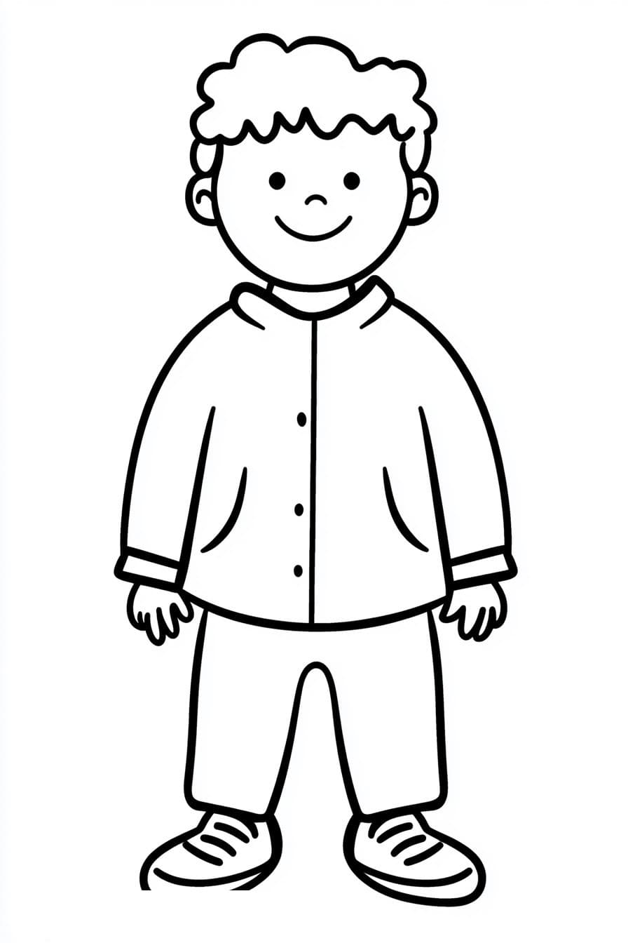 Full Body Printable Coloring Page | Free Human Body PDF Download