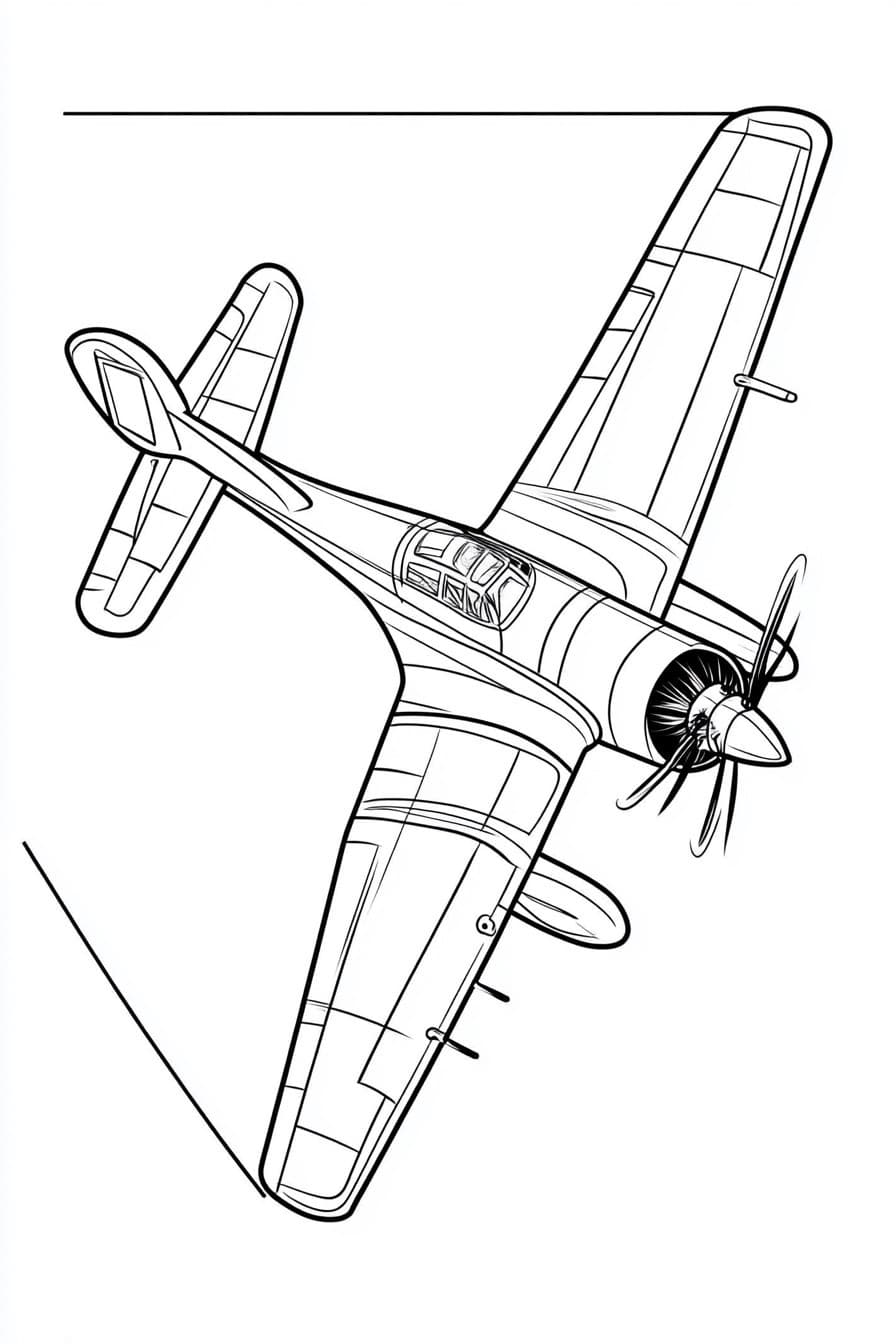 Seaplane Coloring Page | Free Printable PDF for Kids & Adults