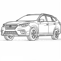Subaru Coloring Pages Printable - Free Cars PDF Download